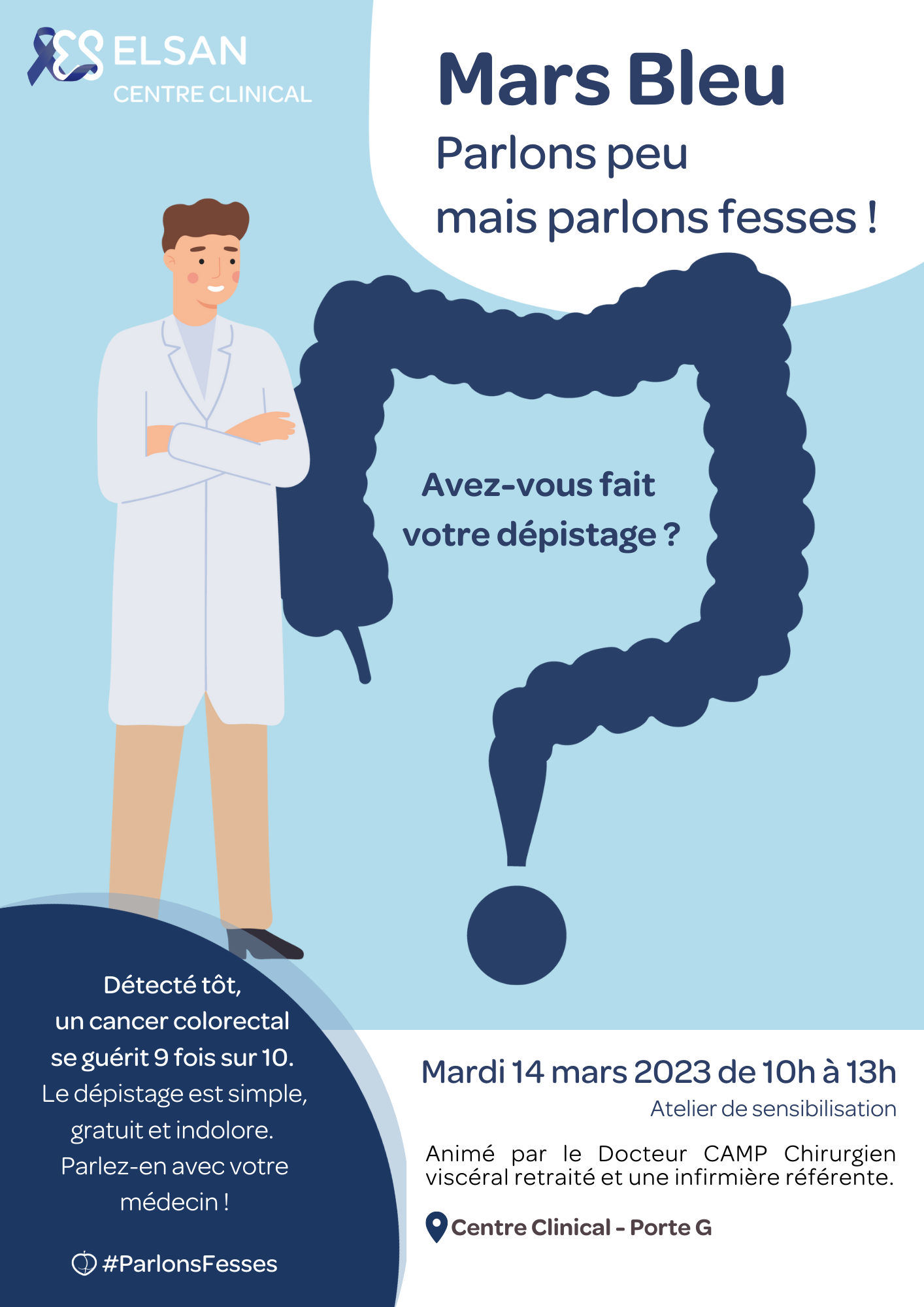 Mars bleu, mois de sensibilisation au cancer colorectal | Elsan